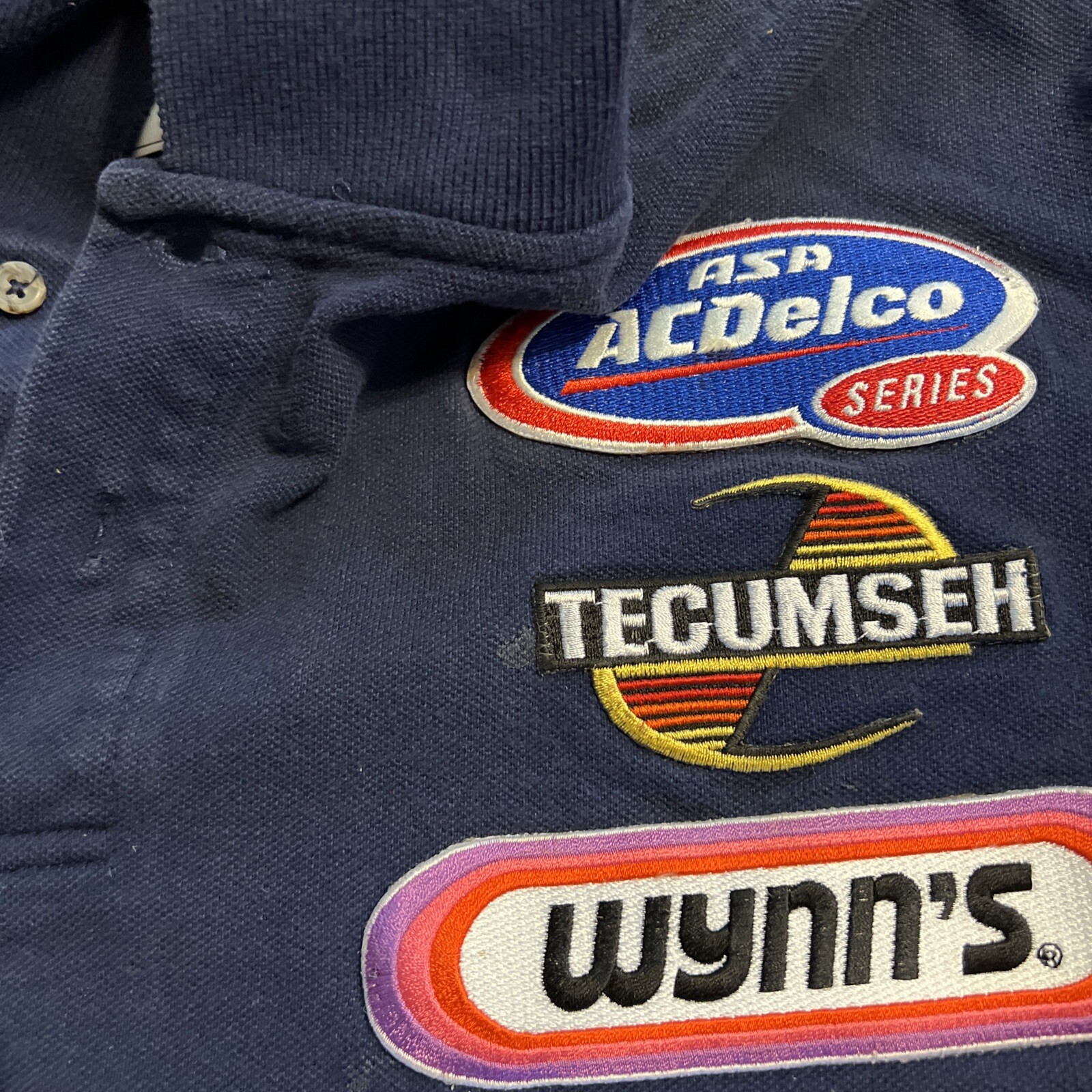 Vintage Pit Crew Shirt Polo~Lg~ASA Goodrich ACDelco WYNNS Rare 1990s ...