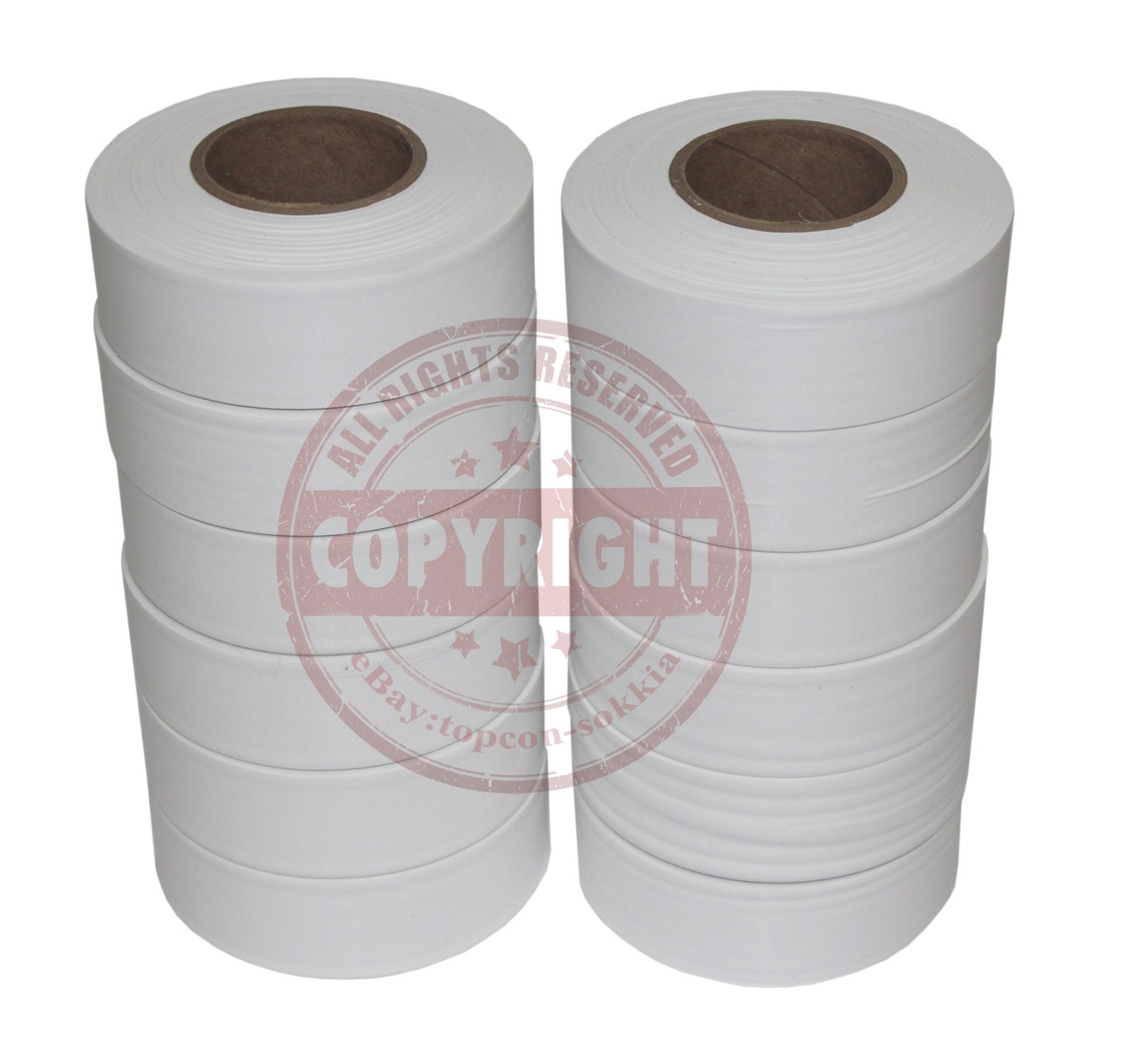 12 ROLLS WHITE SURVEYORS FLAGGING,SURVEYING,BOUNDARY MARKING,TAPE ...