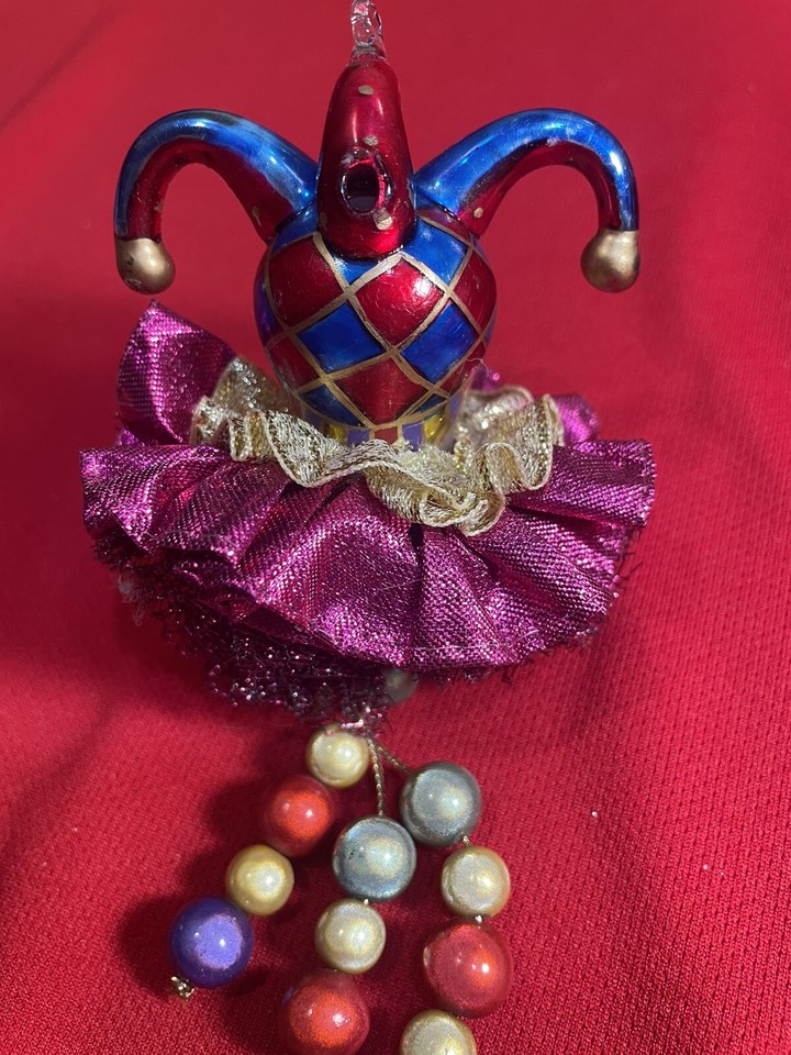 VINTAGE HAND PAINTED BLOWN GLASS JESTER!!!!! Unusual! | eBay