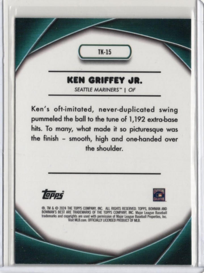 2024 Bowmans Best Ken Griffey Jr Shots by the Kid Insert TK-15 | eBay