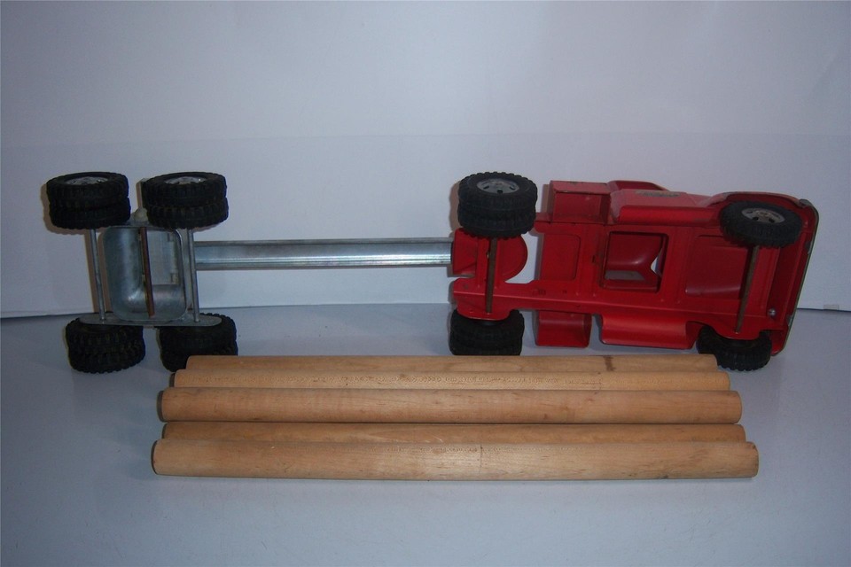 Tonka Logging Semi-Truck 1950's Pressed Steel Good Original Old Toy 24 ...