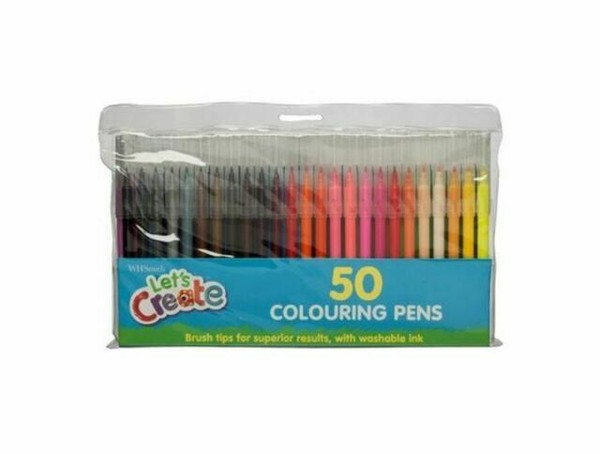 WHSmith 50 X Let’s Create Brush Tip Colouring Pens for sale online | eBay