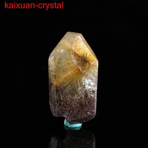 41.8Ct Grade Natural Rutile Flowers & Phantom Quartz Reiki Crystal ...