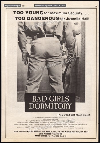 BAD GIRLS DORMITORY__Original 1984 Trade AD / poster__Carey Zuris ...