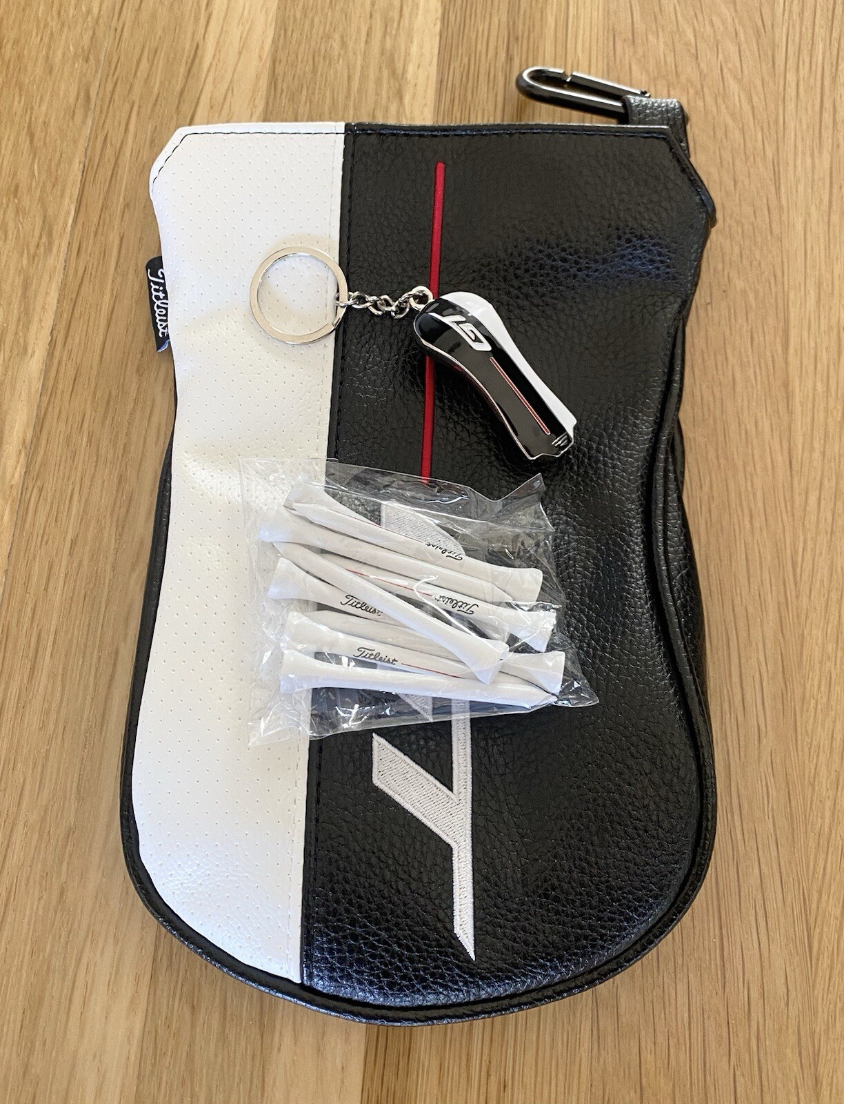 NEW Titleist GT Zippered Valuables Pouch Bag, Tees & Key Chain Bottle ...