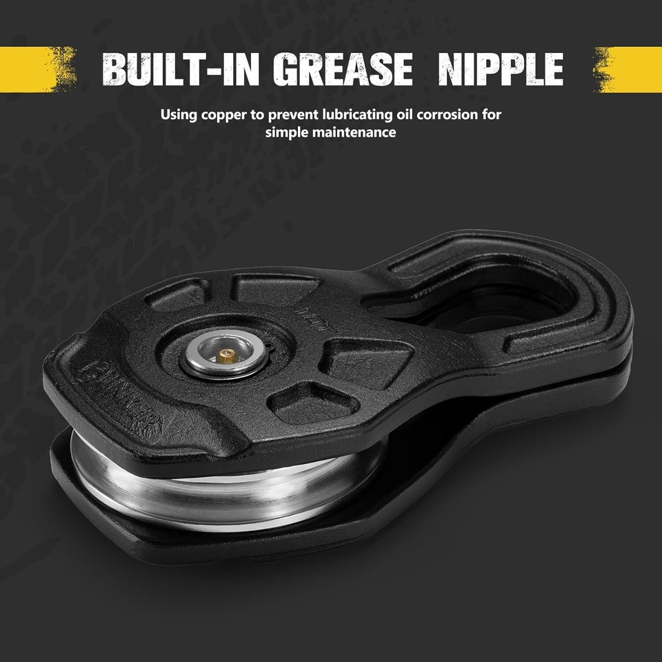 10 Ton Snatch Block, Recovery Winch Pulley Block for 0.59"~0.79 ...