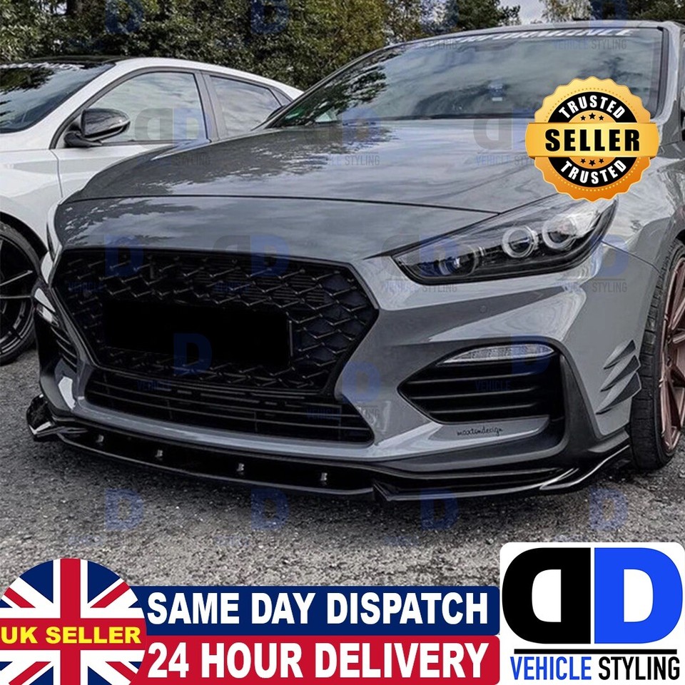 Hyundai i30N MK3 FACELIFT Front Bumper Splitter Lip Wing Carbon look ...