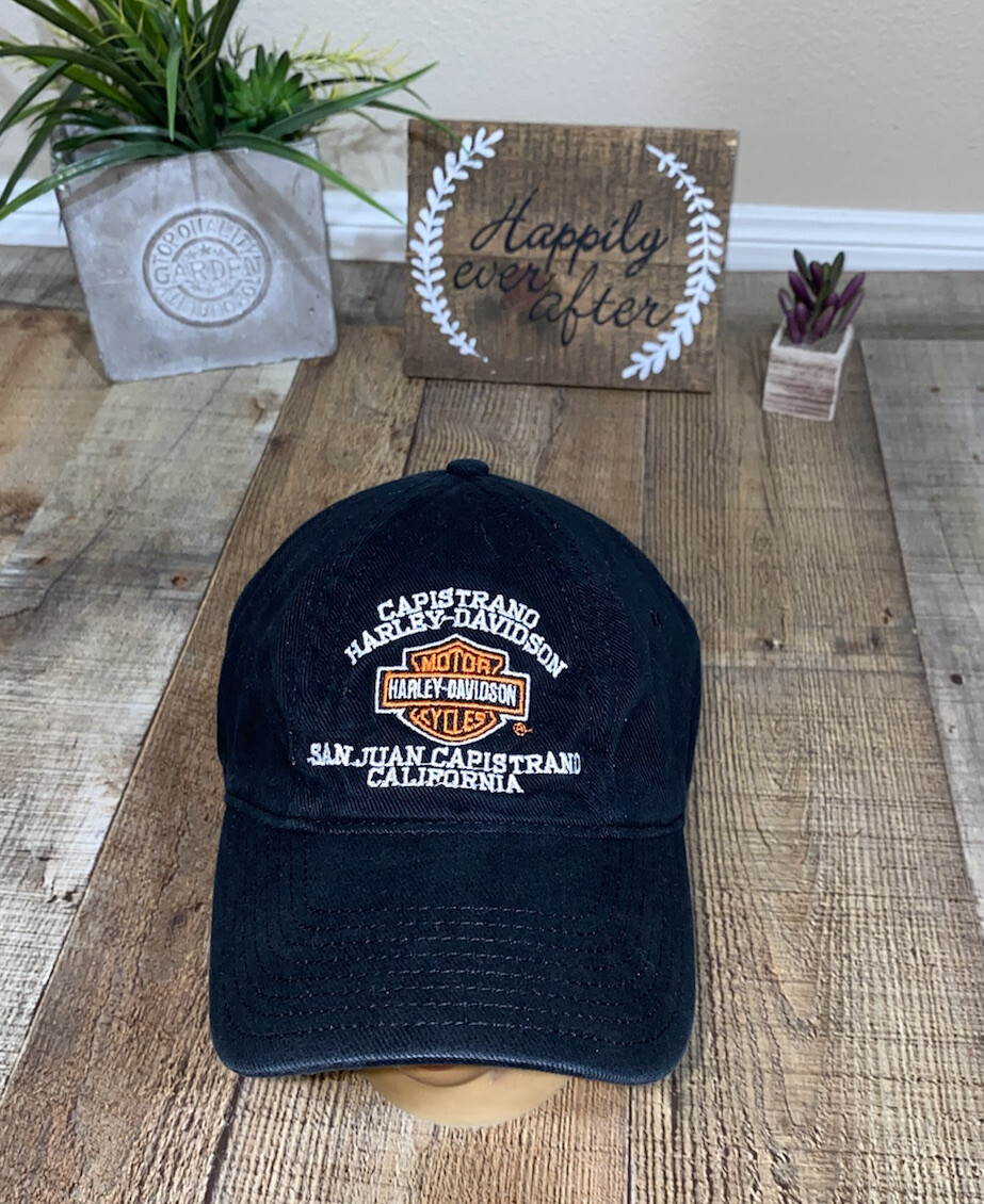 Harley Davidson Motorcycles Strap Back Hat Black San… - Gem
