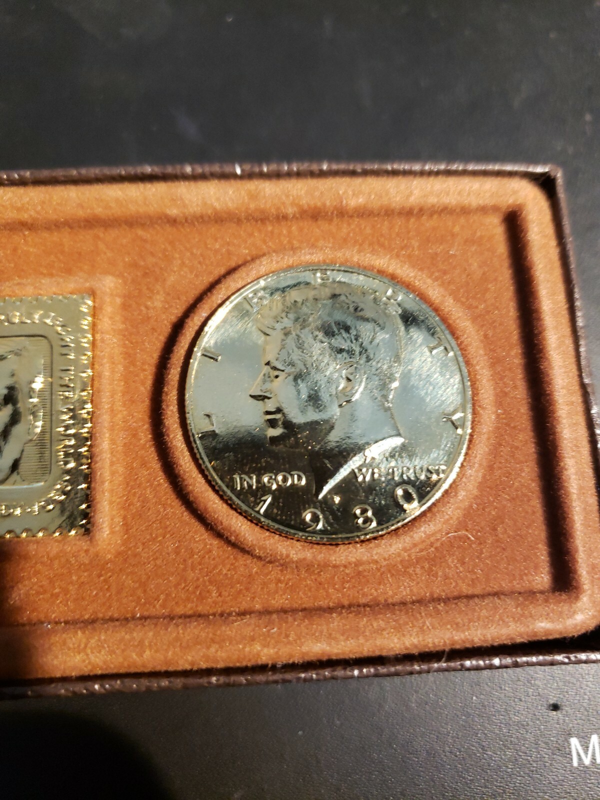 1980 Gold Plated John F. Kennedy Coin Set Kennedy Half Dollar 3pc RARE ...