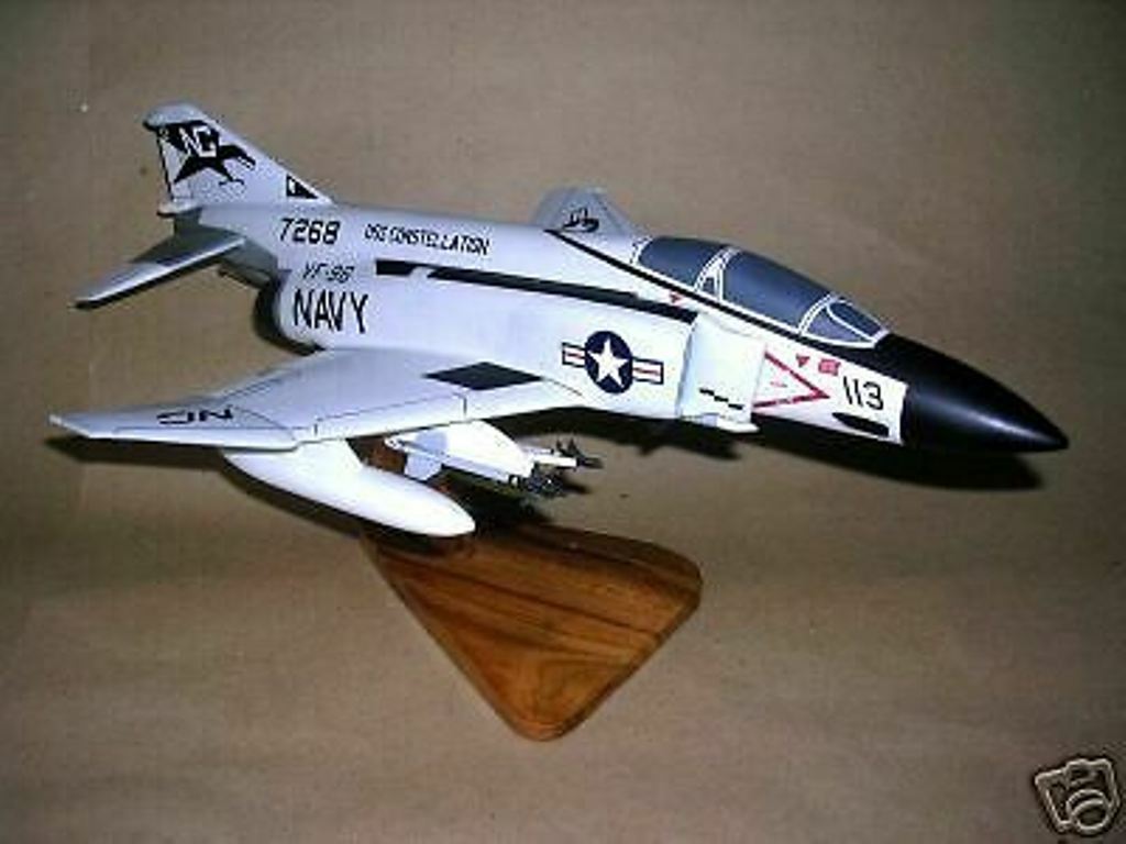 F-4 Phantom VF-96 US NAVY F4 Airplane Desktop Wood Model Big New | eBay