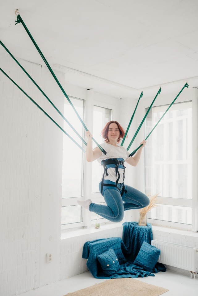 Indoor Bungee Jumping.Home Bungee Playground Set. Summer Camp Outdoor ...