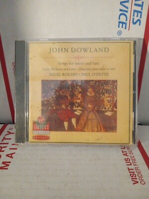 NEW Dowland Songs for Tenor and Lute Paul O'Dette Nigel Rogers CD ...