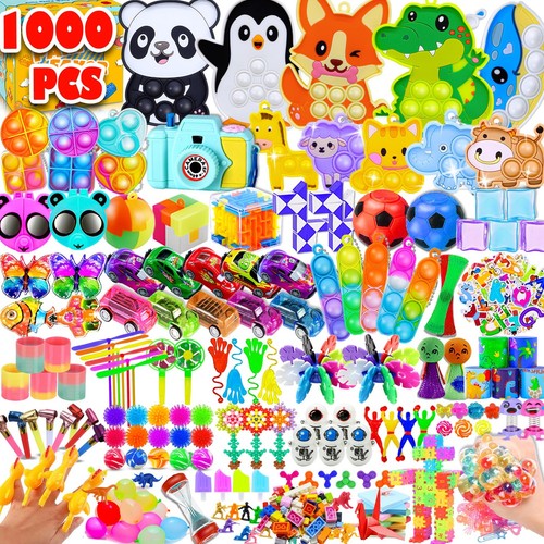 1000+Party Favors for Kids Fidget Toys Pack Bulk Prize Box Treasure Box ...