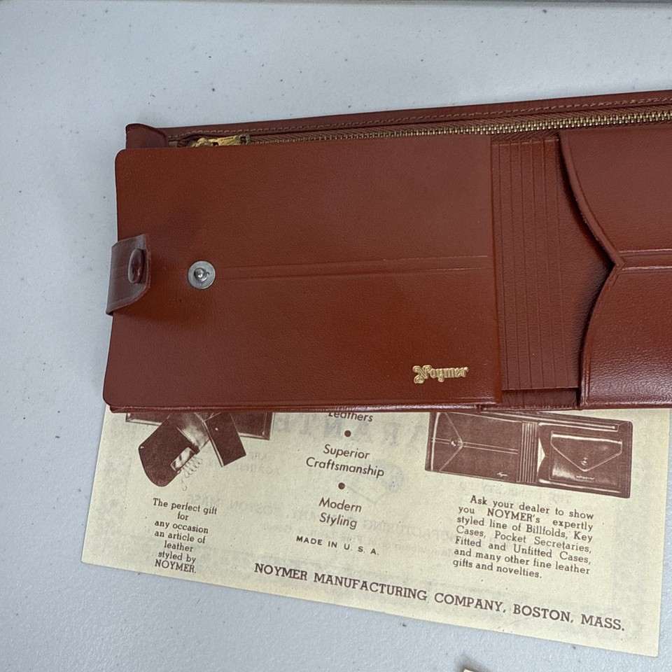 Vintage leather billfold Prince Gardner Noymer | eBay