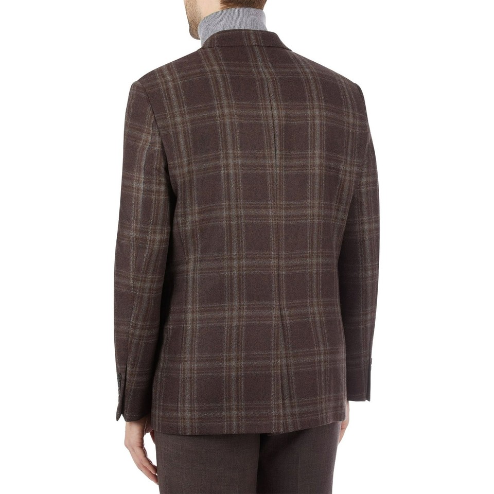 Ralph Lauren BROWN NAVY PALID Men's Ultra Flex Plaid Sport Coat, US 42R ...