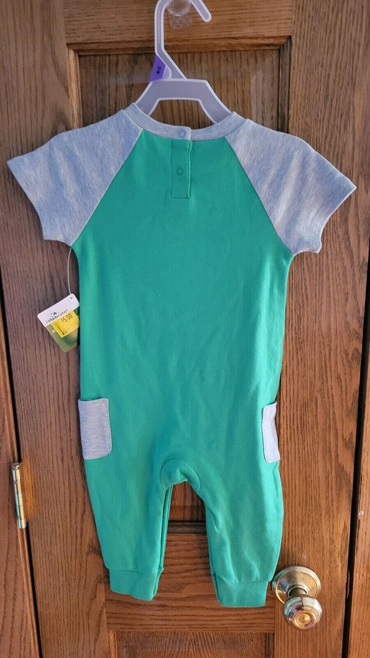 Way 2 Celebrate NEW♈Lit'l One's Romper size 12mos~Green/white St ...