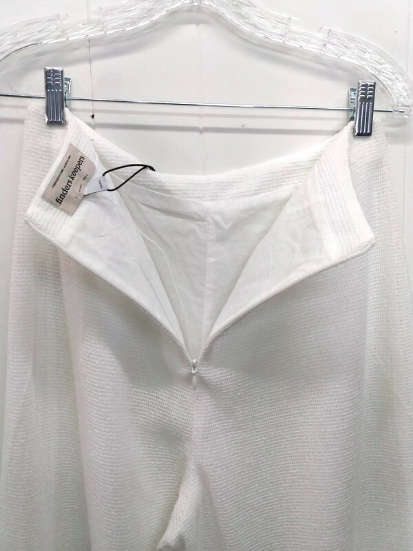 Finders Keepers NWT (Sample) WM 4 Ivory Coconut Pant Wide Leg Palazzo ...