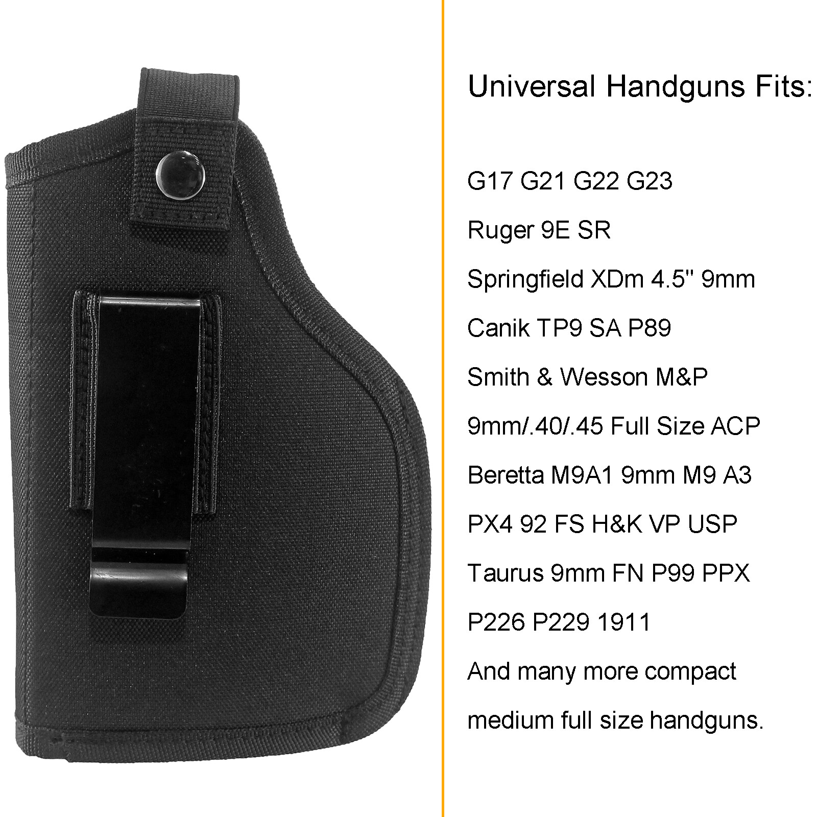 Tactical Gun Holster Hip for S&W SD9VE & SD40VE with Underbarrel Light ...