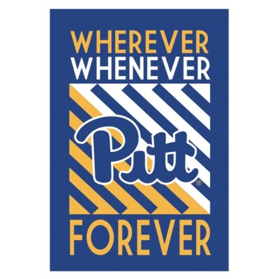Pitt Panthers Football Forever Logo NCAA 2-Sided 28" x 44" Banner House ...