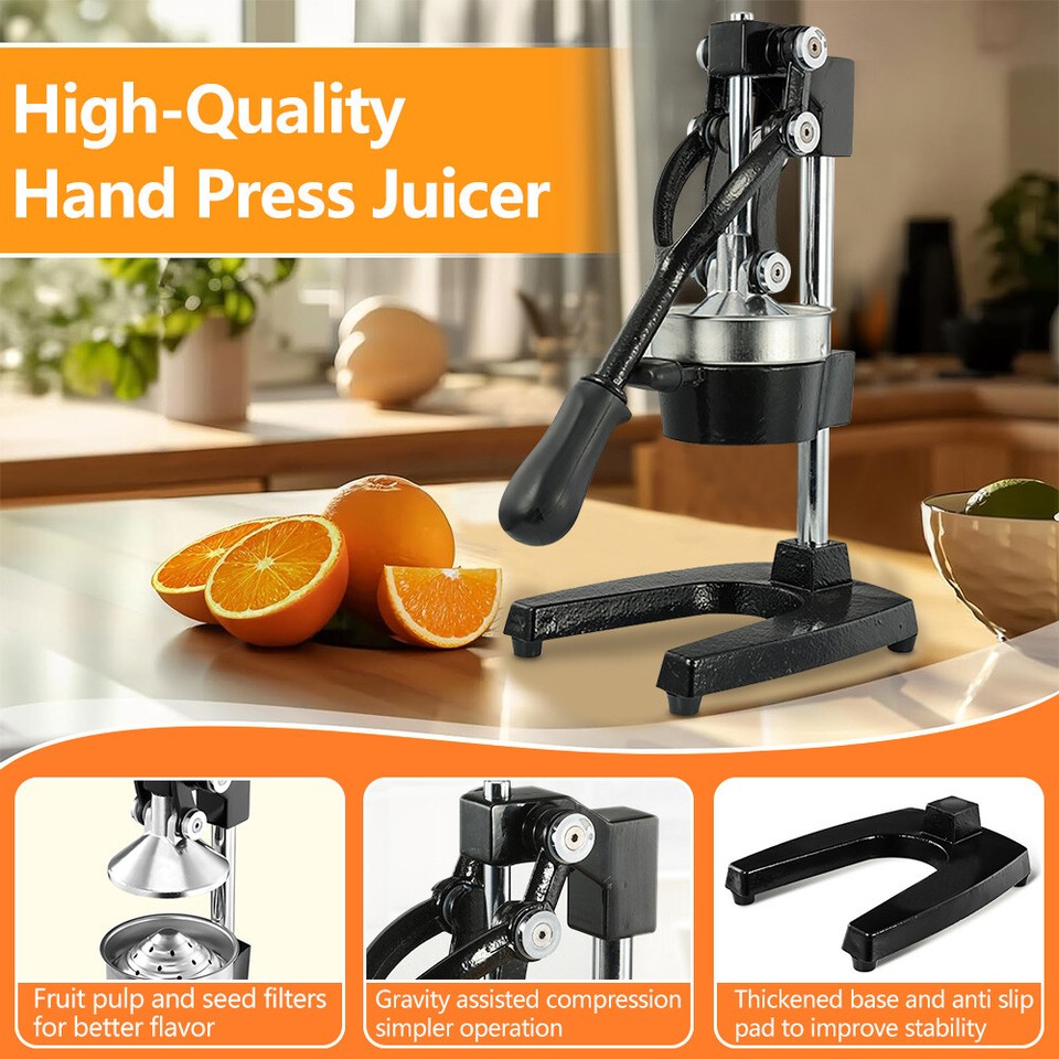 Manual Fruit Juicer Commercial Grade Citrus Orange Lemon Juice Squeezer ...