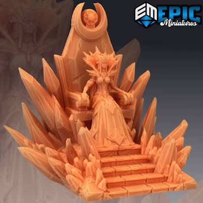 Snow Queen & Throne | DnD Miniatures | Tabletop Gaming Miniature ...