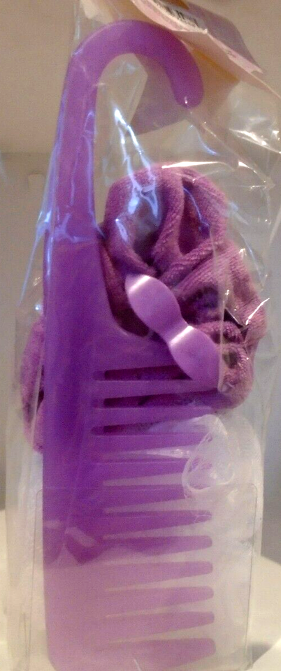 Conair Shower 4 piece spa set Massage Brush Shower Comb, Pouf & Terry ...