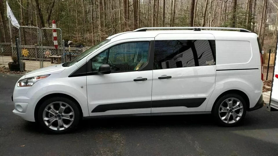 For Ford Transit Connect 2014-2023 LWB fix Points Roof Rack Rails Black ...