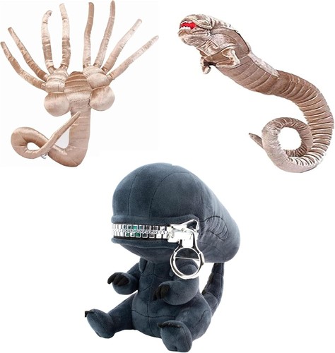 3pcs Alien Chestburster Facehuggers Xenomorph Zippermouth Plush Doll ...