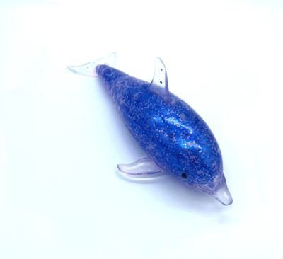 squishy toy shiny blue dolphin to relax | eBay