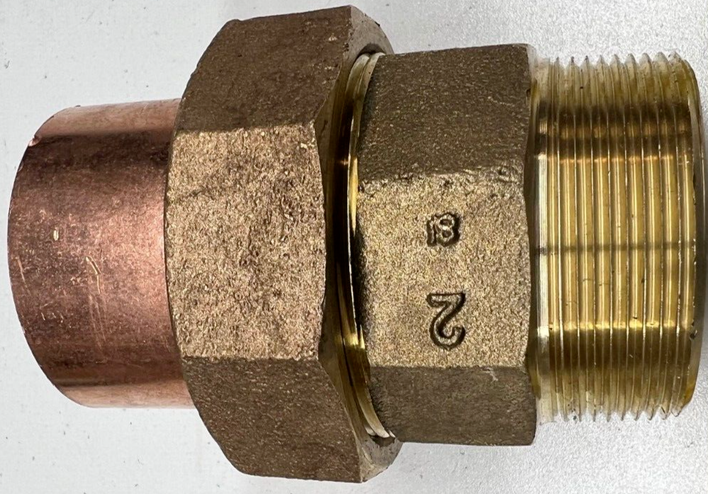 1-1/2" Nibco 733-4-LF Union Copper x Bronze Cup x Male NPT Lead Free ...