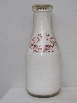 TRPQ Milk Bottle Red Top Dairy Farm Jersey Milk Cow's Head Location ...