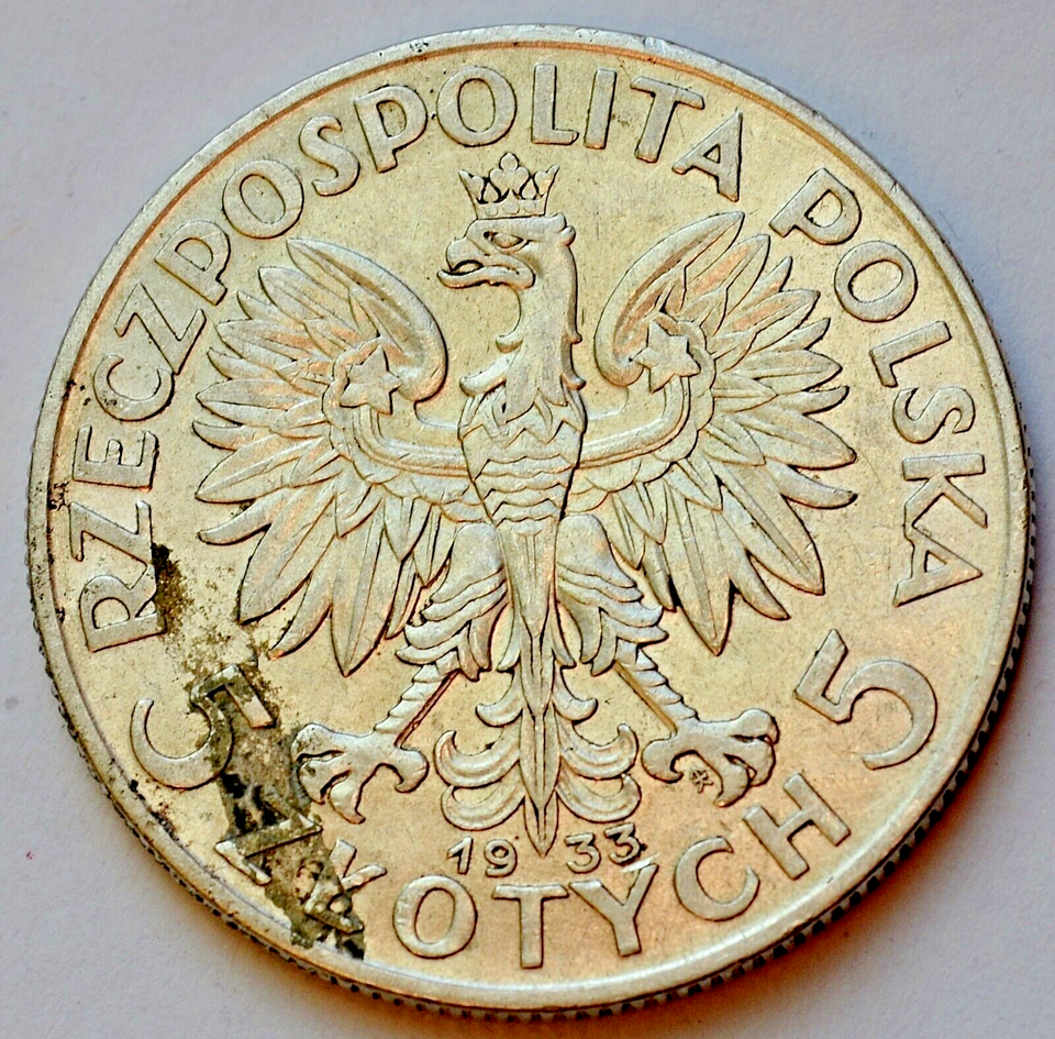 5 Zlotych 1933, Queen Jadwiga Poland, Silver coin | eBay