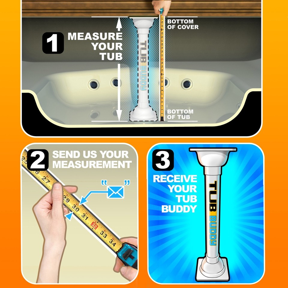 Tub Buddy Hot Tub Cover and Spa Support (EXTEND YOUR COVER LIFE) Made ...