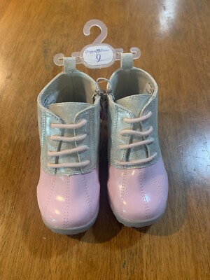 Stepping Stones First Steps Pink/Silver Duck Boots Size 9 | eBay