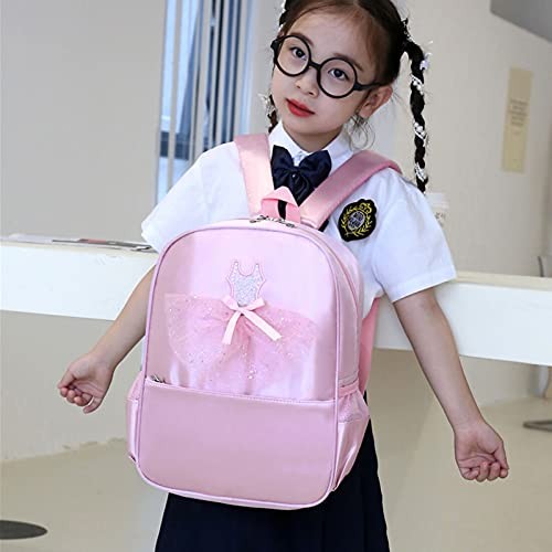 Girls Dance Bag Nylon Backpack Pink Ballet Little Girl Storage Bag ...