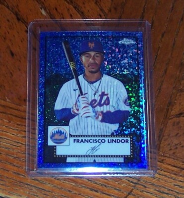 2021 Topps Chrome Platinum Anniversary Francisco Lindor Blue Mini ...