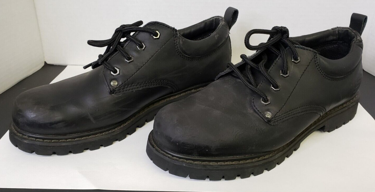 Men's Skechers Tom Cats Black Utility Work Shoes 6618… - Gem