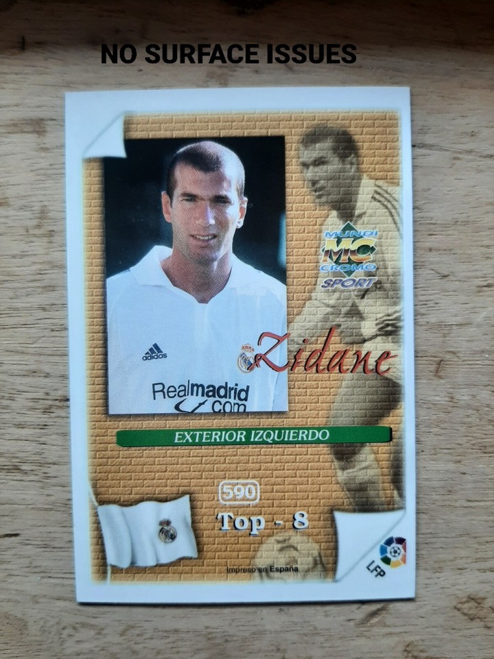 2001 2001-02 Mundicromo Top ZIDANE Real Madrid 1st Year Card #590 ...