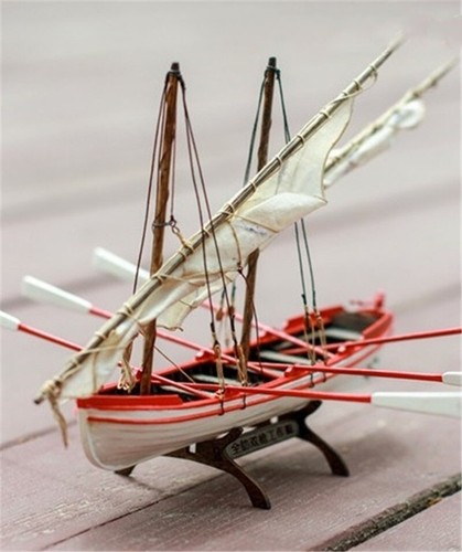 1:50 Scale Double Mast Fishing Boat Whole Ribbed Sail Boat Model Kit ...