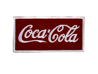 Coca Cola Patch Rectangle Embroidered Iron On Sew Badge Soda Pop Soft ...