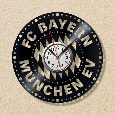 Vinyl clock FC Bayern Munchen Football Club clock Germany club Logo ...