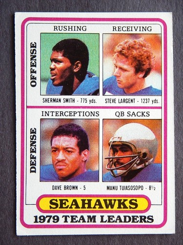 1979 Seahawks Team Leaders #57 Topps 1980 Football Card (Seattle ...