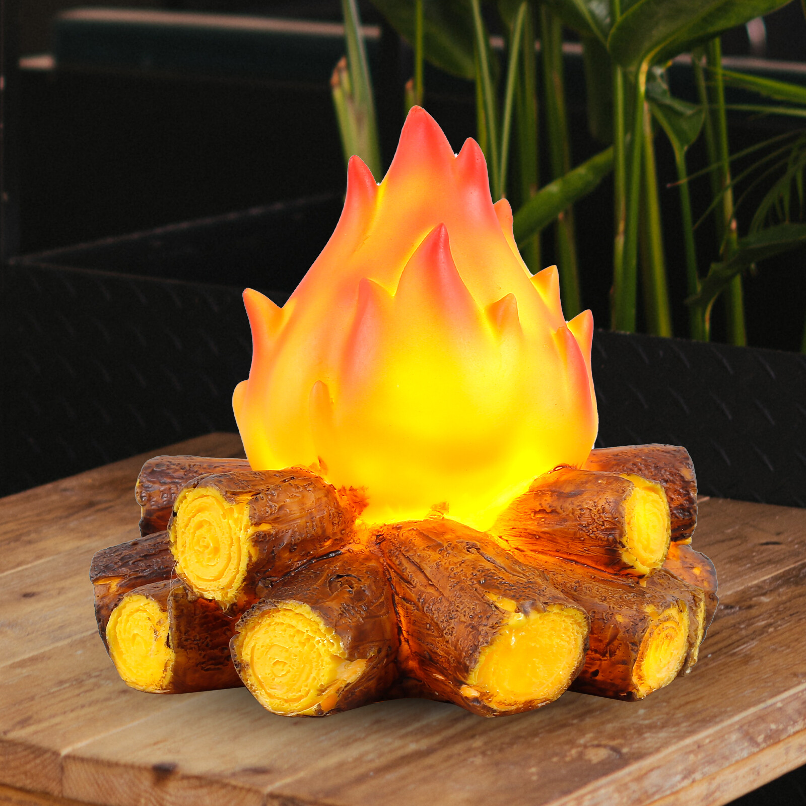 Flame Light Battery Powered Fake Fire Lamps Decorative Realistic Flame ...