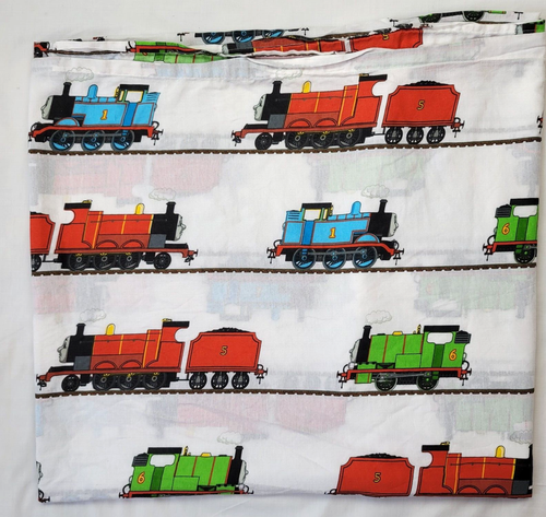 Thomas Train & Friends Twin Flat Sheet Railroad Tracks Cotton Blend Jay ...