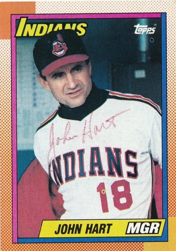VINTGE 1990 Topps #141 John Hart Signed Baseball Card Cleveland Indians ...