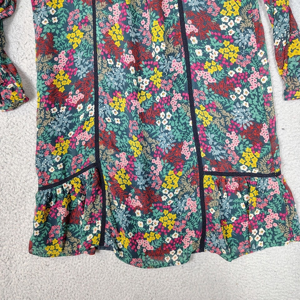 Ann Taylor Loft Dress Womens Small? Petite Navy Red Shift Chiffon ...