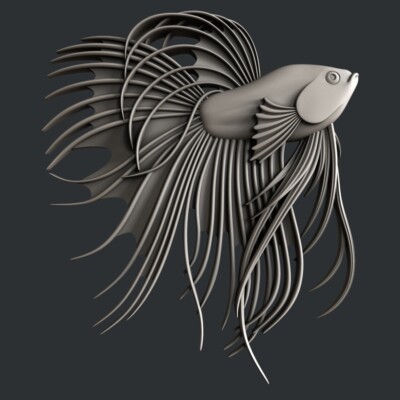3d STL models for CNC, Artcam, Aspire, relief fish | eBay