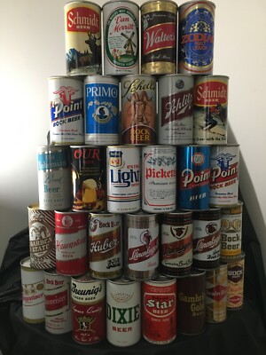 (30) Diff. Collector Beer Cans, Several Bocks, SS PT BO, Nice Empty ...