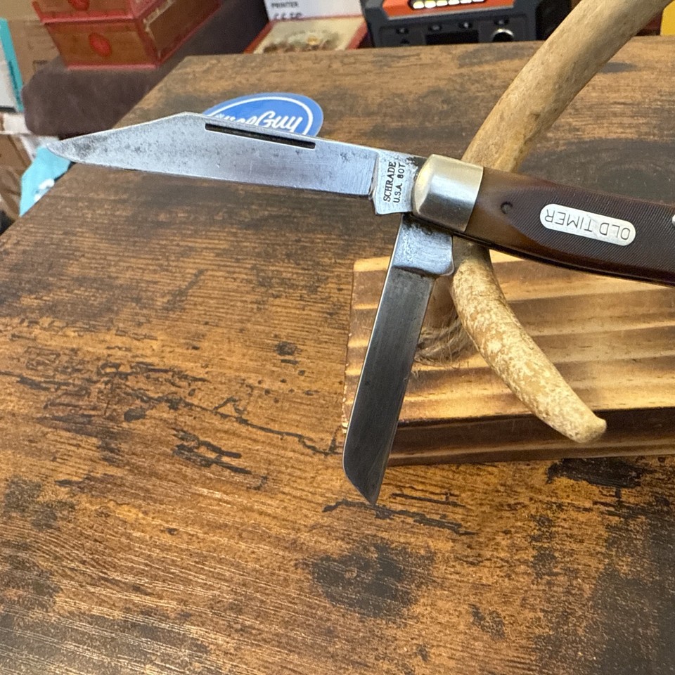 Vintage Schrade Old Timer 80T Stockman 3 Blade Pocket Knife - USA | eBay