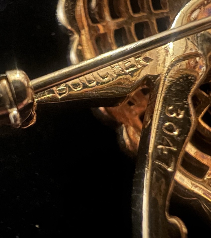 Vintage Boucher Signed Ballerina Pin Brooch Gold Tone with Rhinestones ...